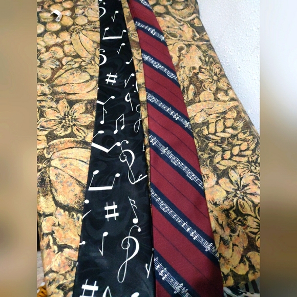 unbranded | Accessories | 2 Vintage Musical Note Mens Neck Ties | Poshmark